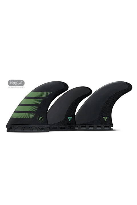 Futures Fins F8 Alpha 5-Fin Set - Carbon / Green | Moment Surf Company