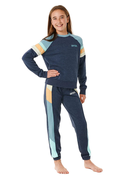 Rip Curl Girls Surf Revival Raglan Crew - Dark Navy | Moment Surf Company Rip Curl Girls Surf Revival Raglan Crew - Dark Navy | Moment Surf Company