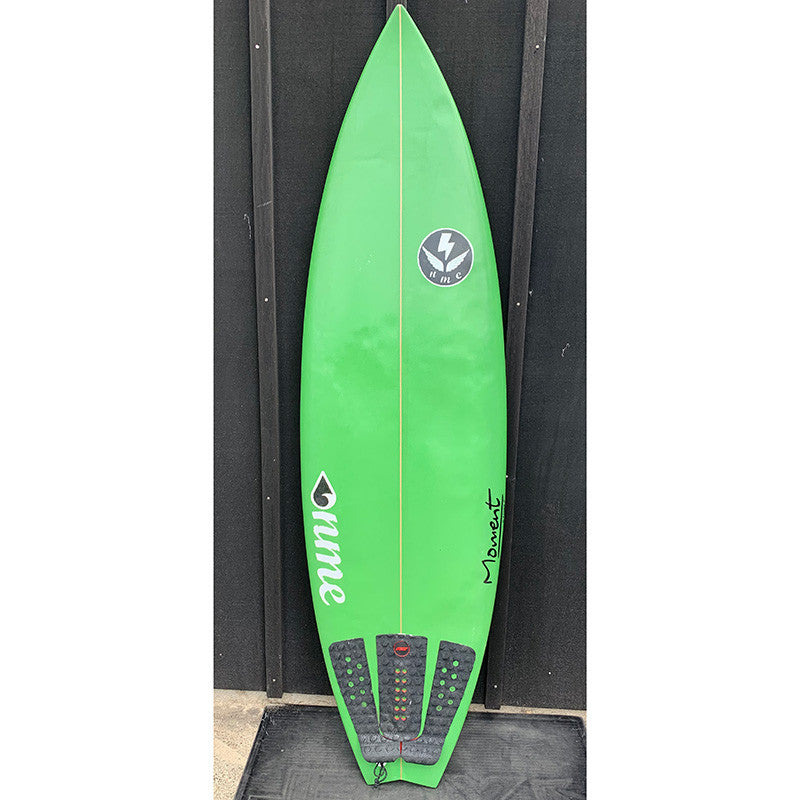 Used NME 5'10" Shortboard Surfboard - Green | Moment Surf Company