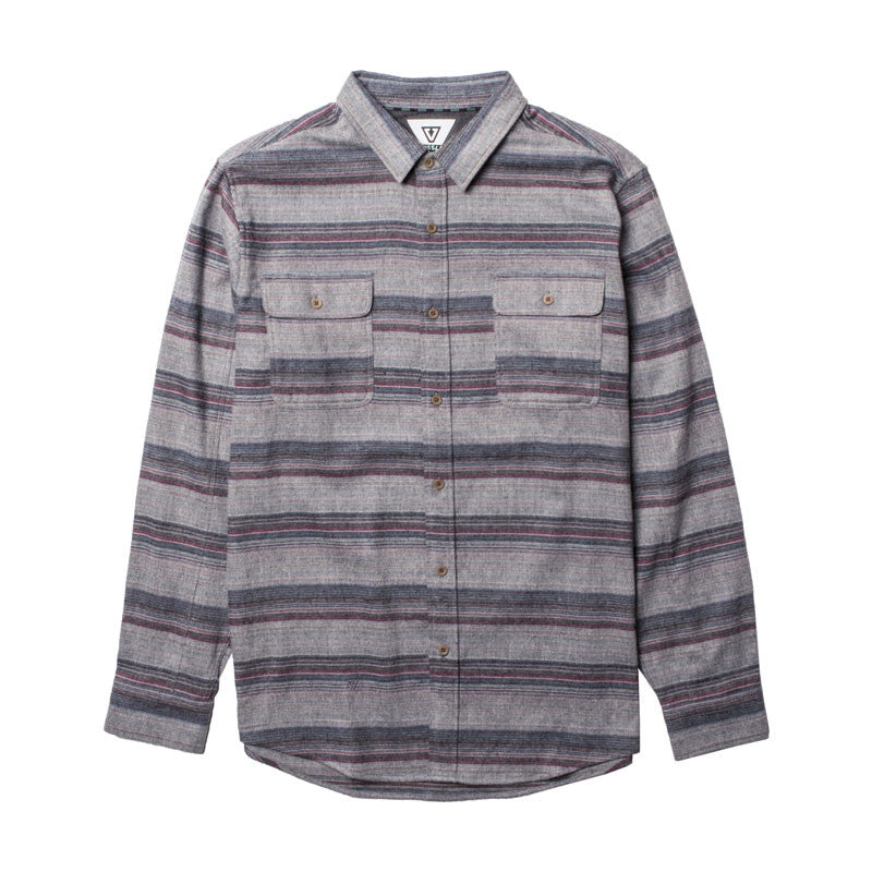Vissla Fort Point Flannel - Grey Heather | Moment Surf Company